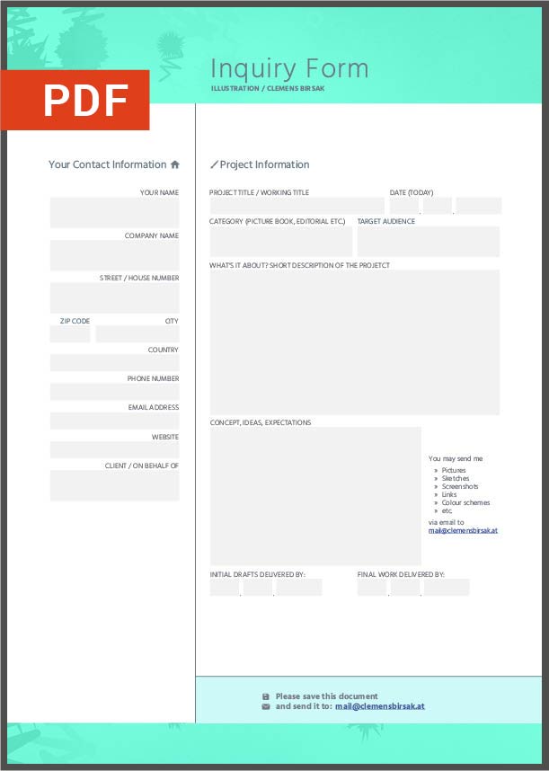 Inquire Now - Illustration | Clemens Birsak